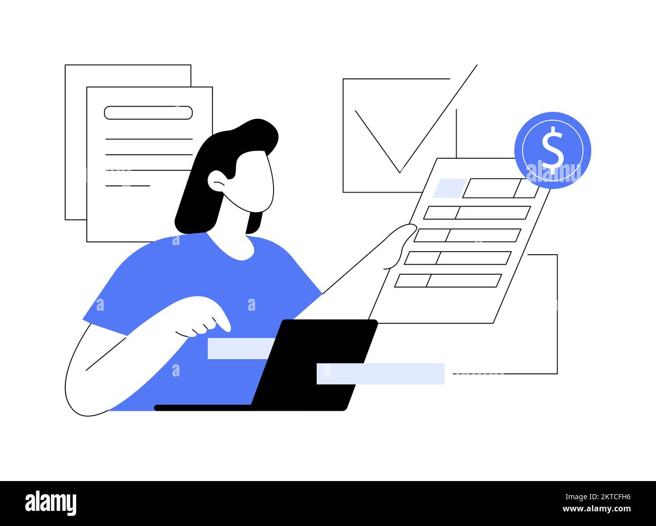 Filing the taxes abstract concept vector illustration Stock Vector ...