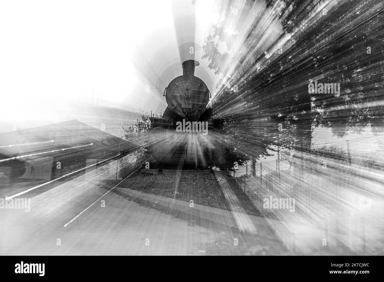 Asia sky train Black and White Stock Photos & Images - Alamy