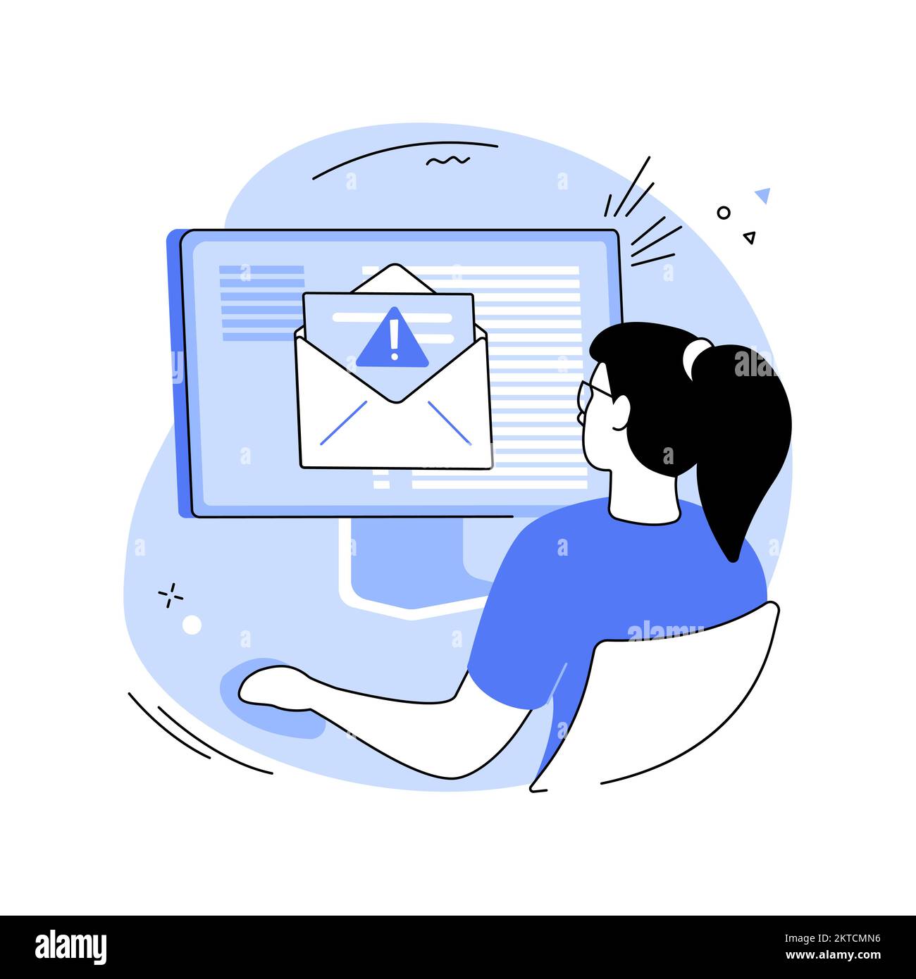 Malicious attachments isolated cartoon vector illustrations Stock ...