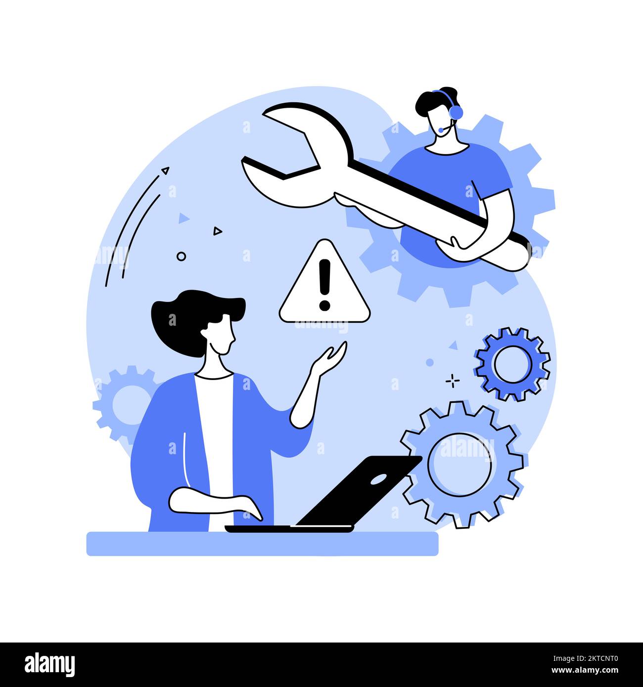 Troubleshooting isolated cartoon vector illustrations Stock Vector ...