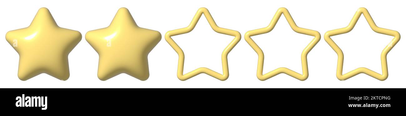 3D Review Star icon. 3D element rating for social media Stock Photo - Alamy