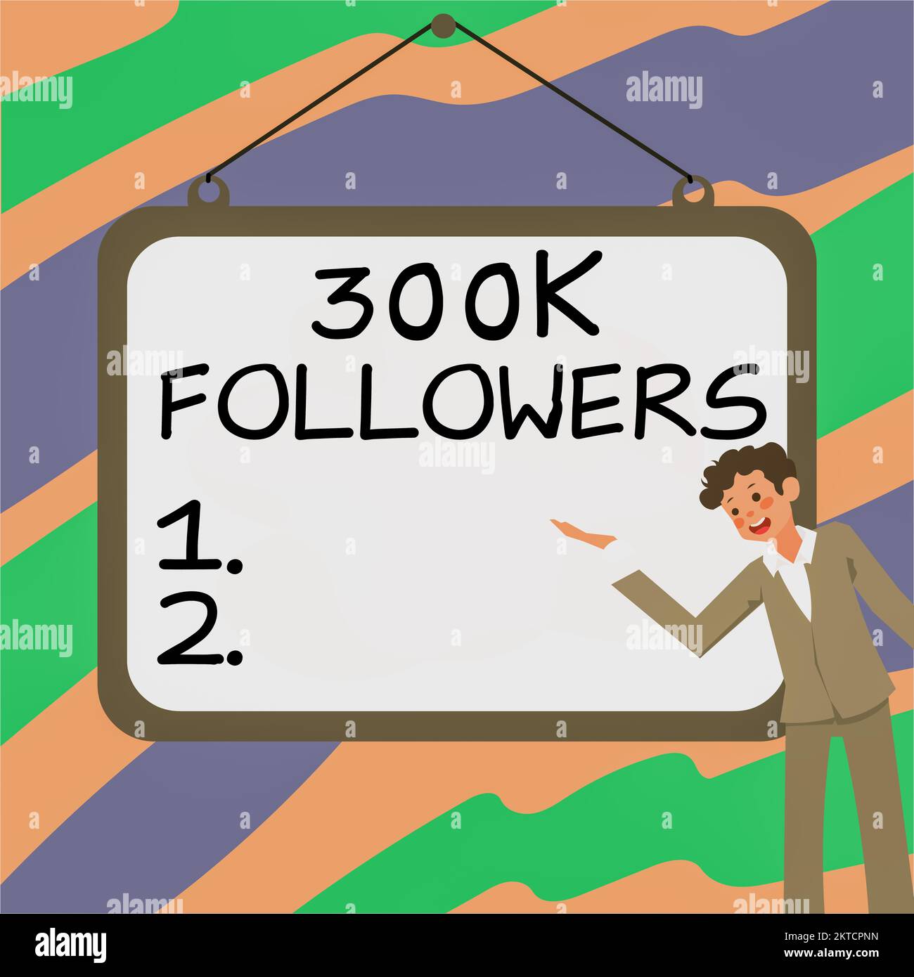 Hand writing sign 300K Followers, Internet Concept number of ...