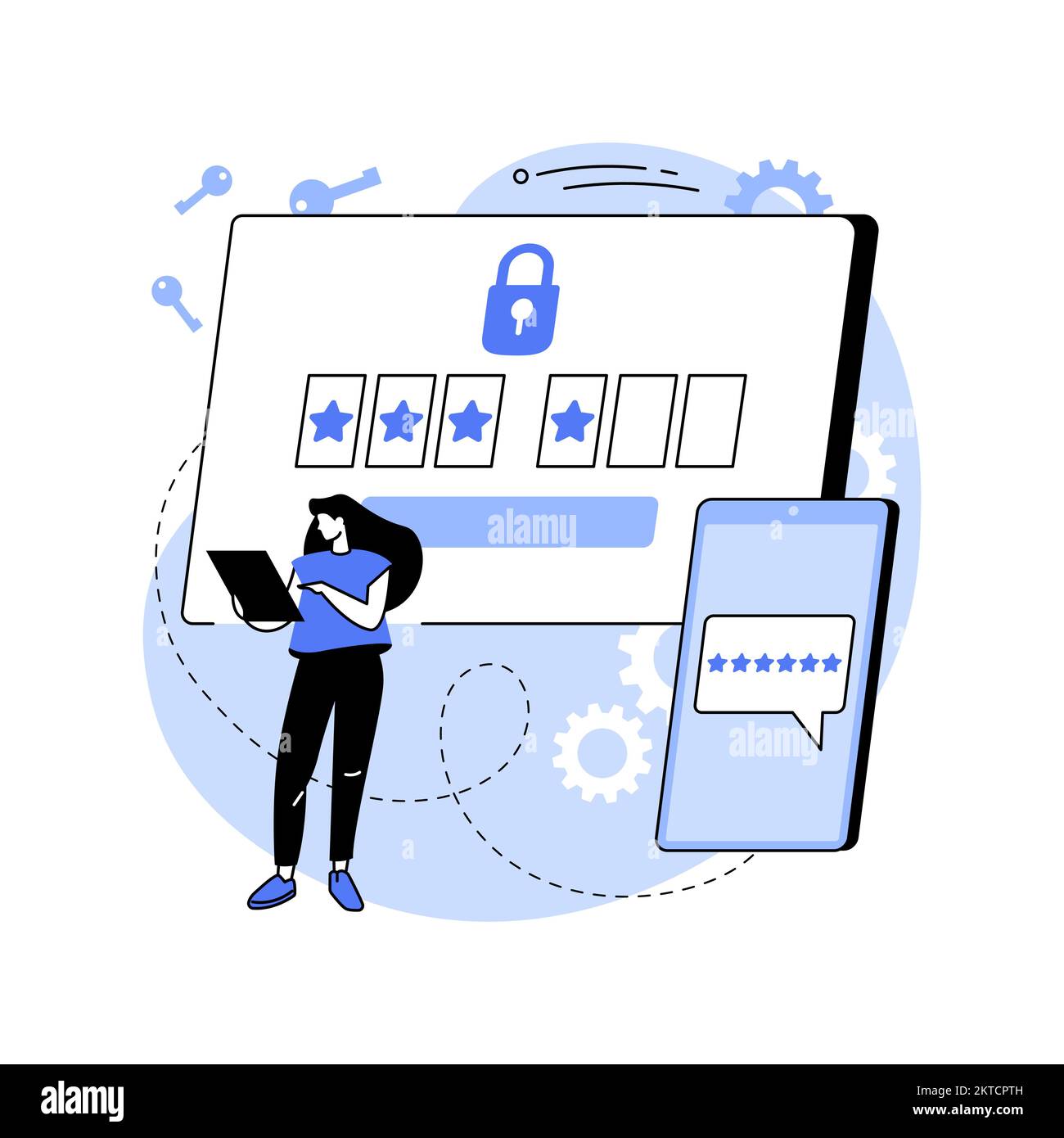 Two-factor authentication verification isolated cartoon vector ...