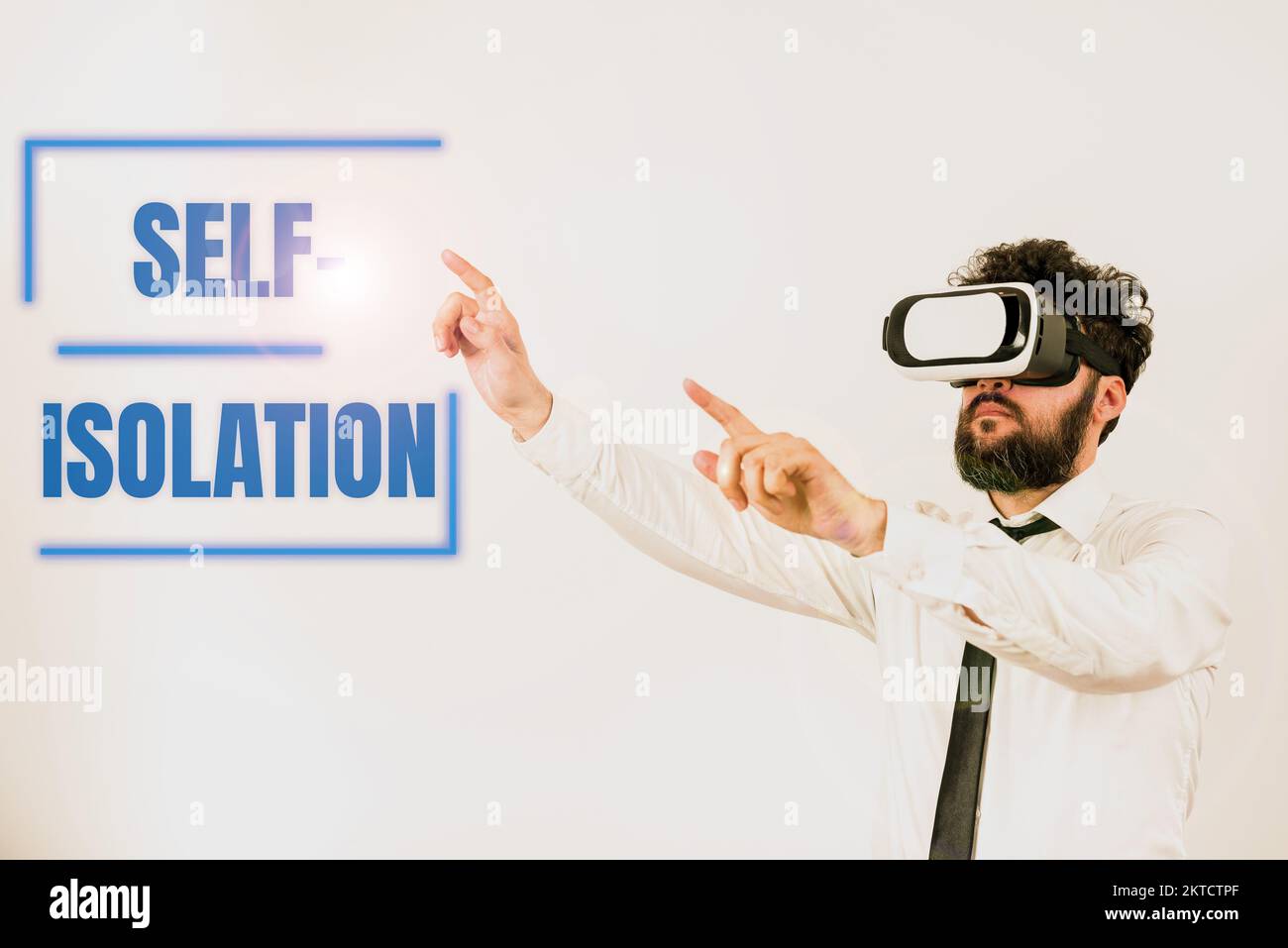 Conceptual display Self Isolation, Internet Concept promoting infection ...