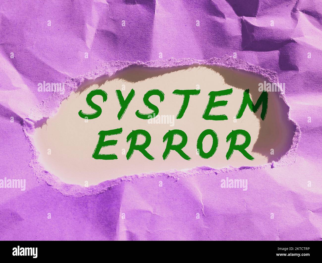 Handwriting text System Error, Conceptual photo Technological failure ...