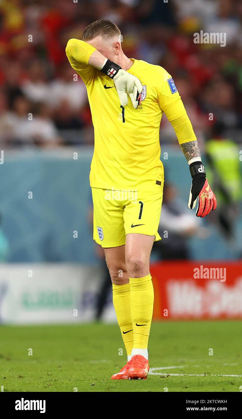 Al Rayyan, Qatar, 29th November 2022. Jordan Pickford of England during ...