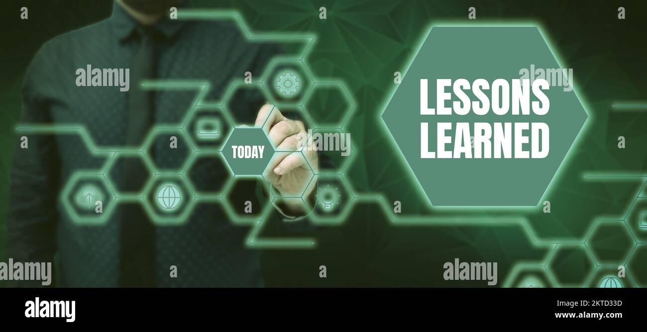 Inspiration showing sign Lessons Learned, Internet Concept Promote ...