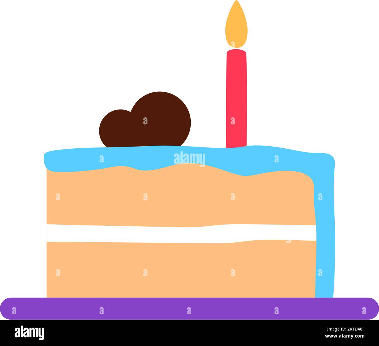 Two tier birthday cake Stock Vector Images - Alamy
