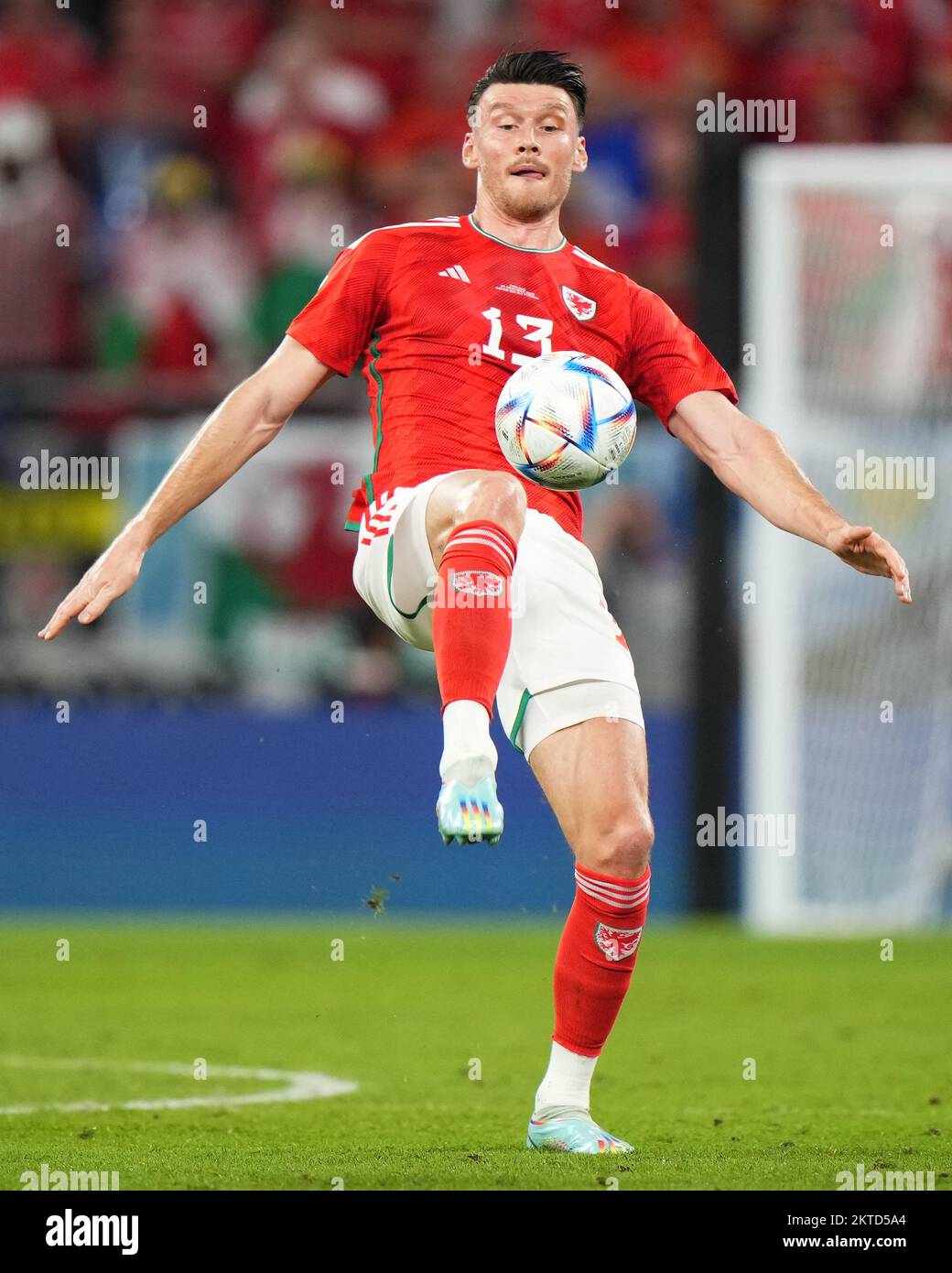 Doha, Qatar, 29/11/2022, Kieffer Moore of Wales during the FIFA World ...