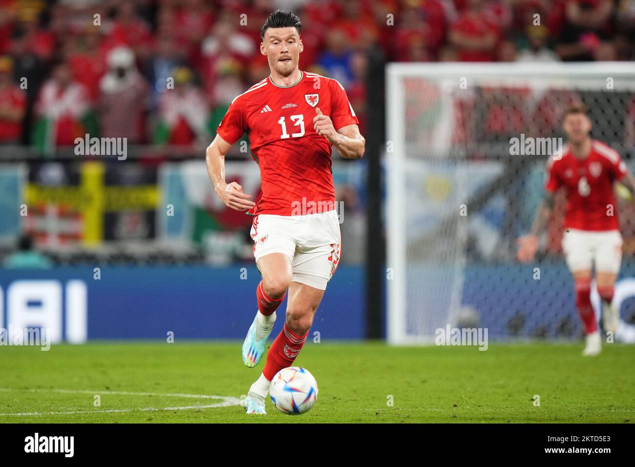 Doha, Qatar, 29/11/2022, Kieffer Moore of Wales during the FIFA World ...
