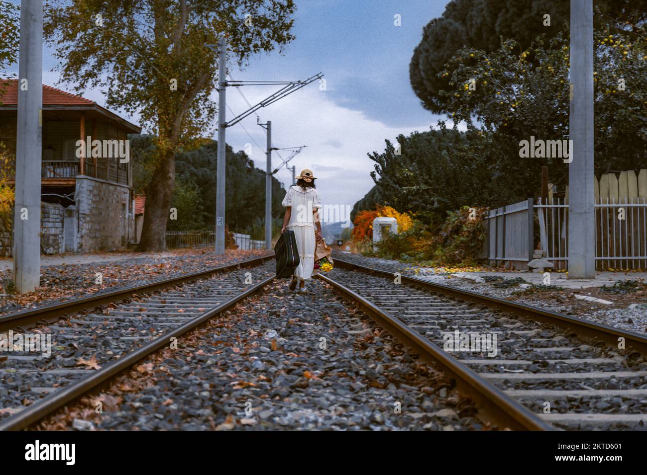 train station and train passenger Stock Photo - Alamy