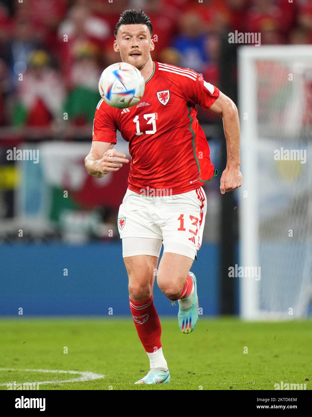 Doha, Qatar, 29/11/2022, Kieffer Moore of Wales during the FIFA World ...