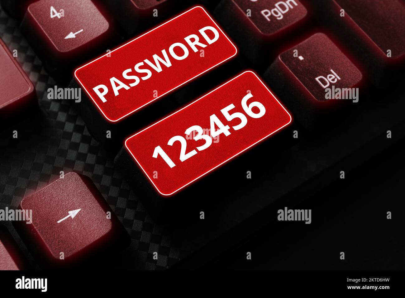 Conceptual caption Password 123456, Business concept the hidden word or ...