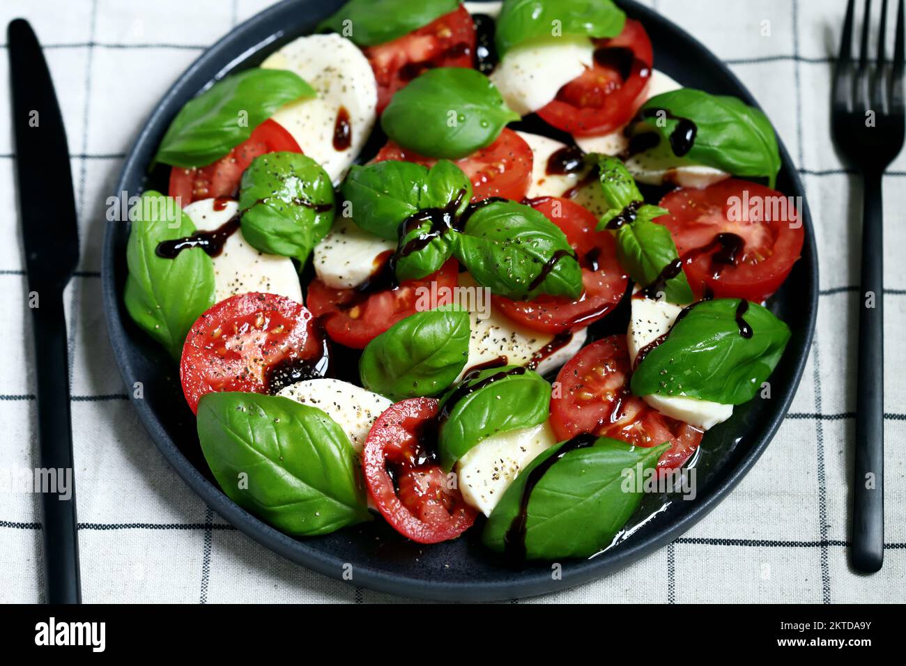 Flat lay italian caprese hi-res stock photography and images - Alamy