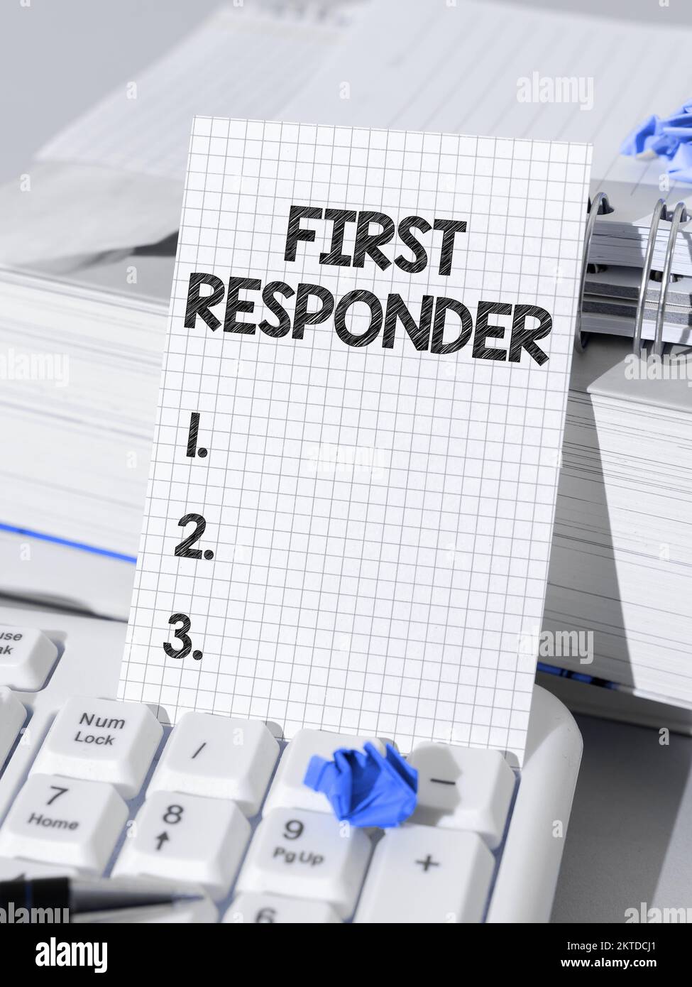 Text showing inspiration First Responder, Business approach a person ...