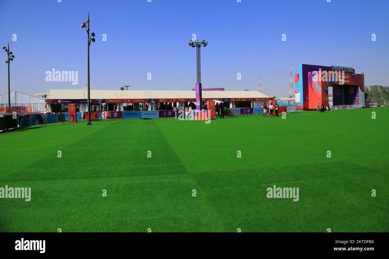 Doha, Qatar. 21st Nov, 2022. General view of The FIFA Fan Fest zone at ...