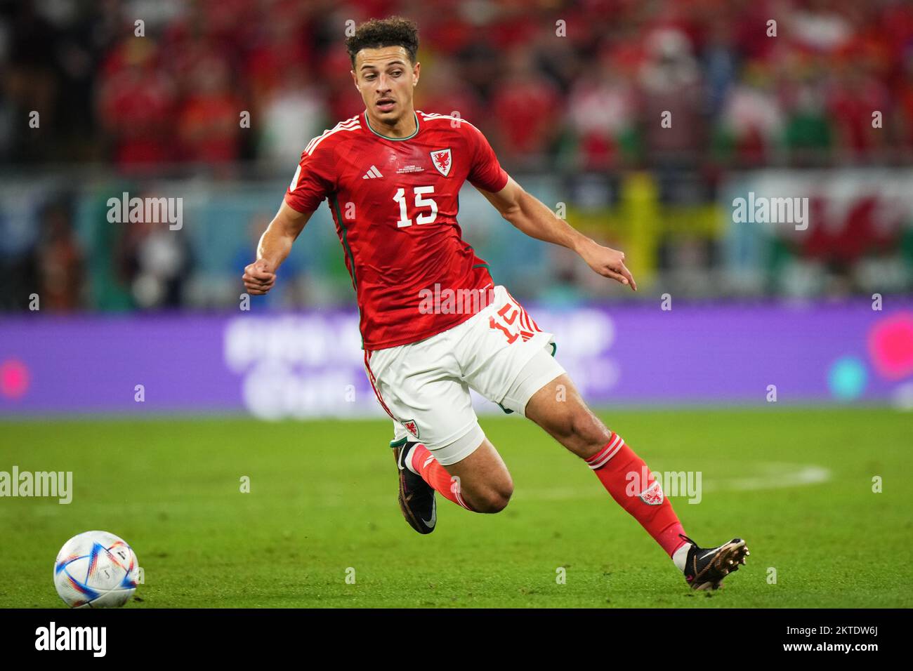 Ethan Ampadu of Wales during the FIFA World Cup Qatar 2022 match, Group ...