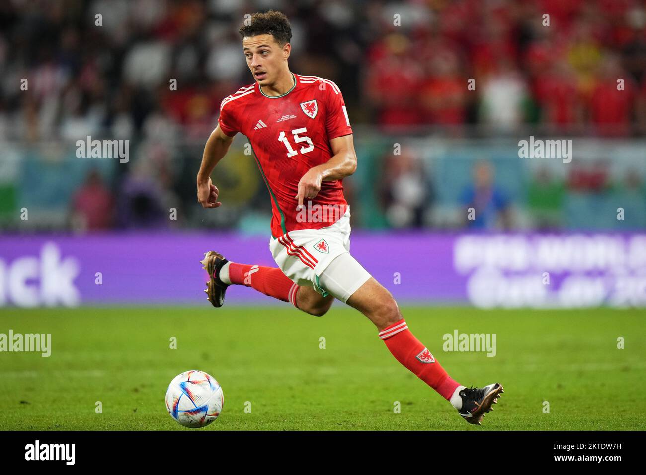 Ethan Ampadu of Wales during the FIFA World Cup Qatar 2022 match, Group ...