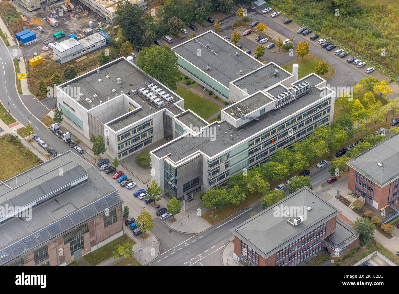 aerial, Phoenix-West area with company building MST Factory and ION-GAS ...
