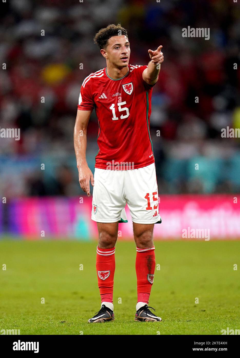 Wales' Ethan Ampadu during the FIFA World Cup Group B match at the ...