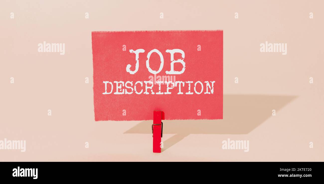 Inspiration showing sign Job Description, Business overview A document ...