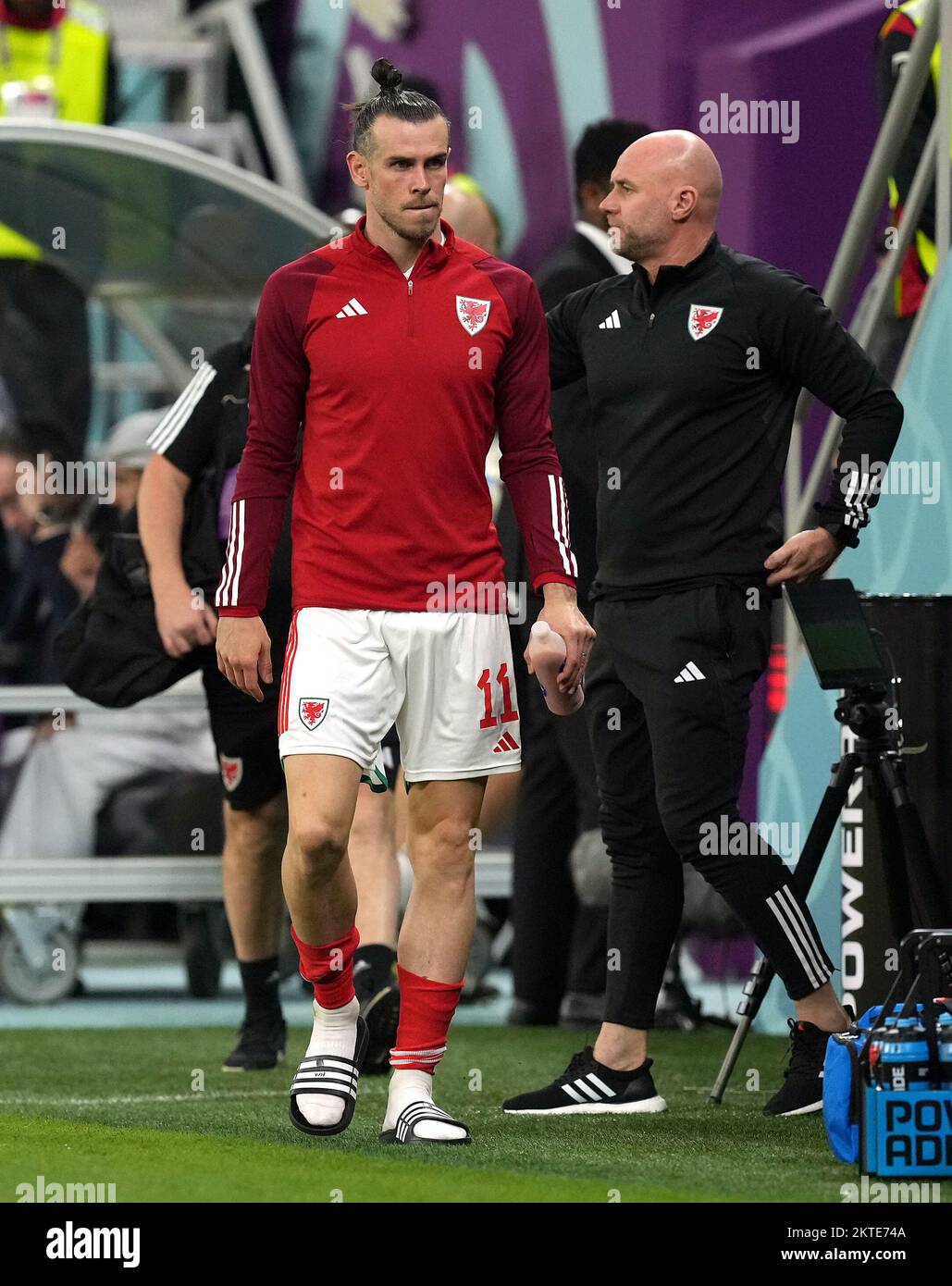 Wales' Gareth Bale after being substituted during the FIFA World Cup ...