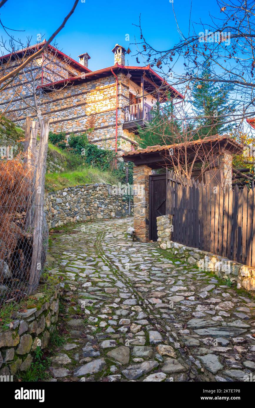 The old historical village of Palaios Panteleimonas near Platamonas ...