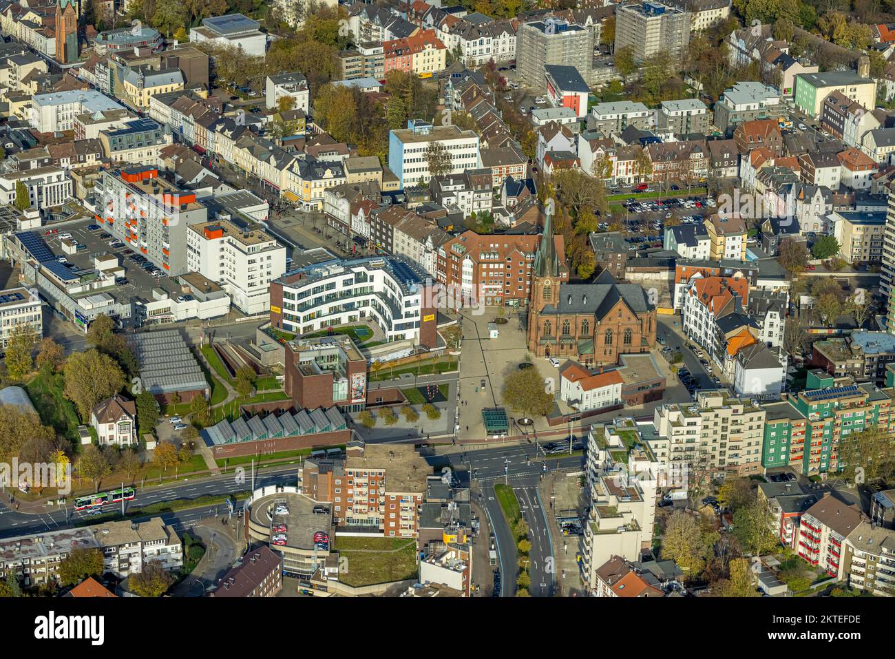 Aerial view, Europaplatz, LWL Museum of Archaeology - Westphalian State ...