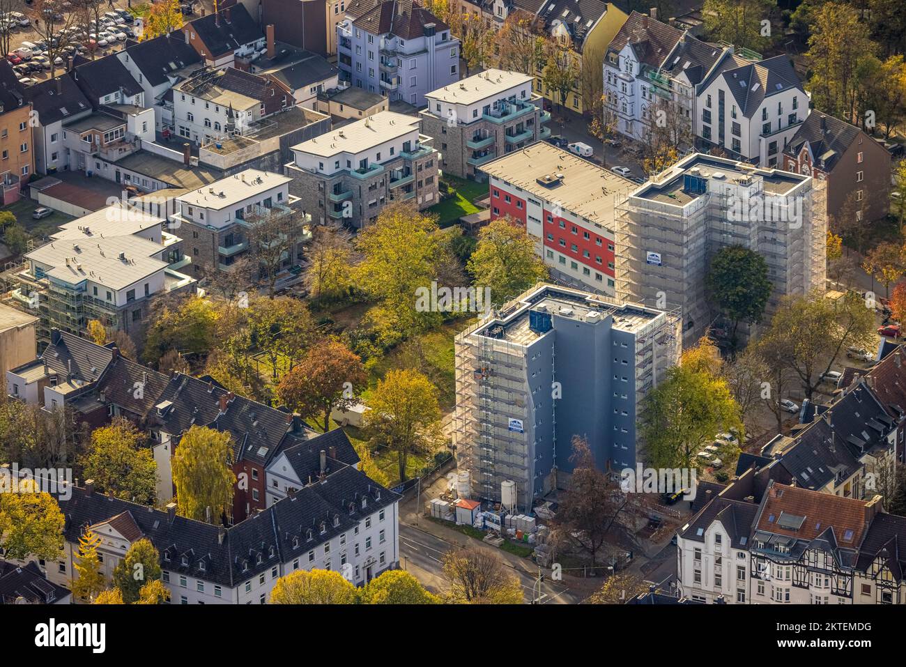 Aerial view, construction site residential park Hermann Löns ...