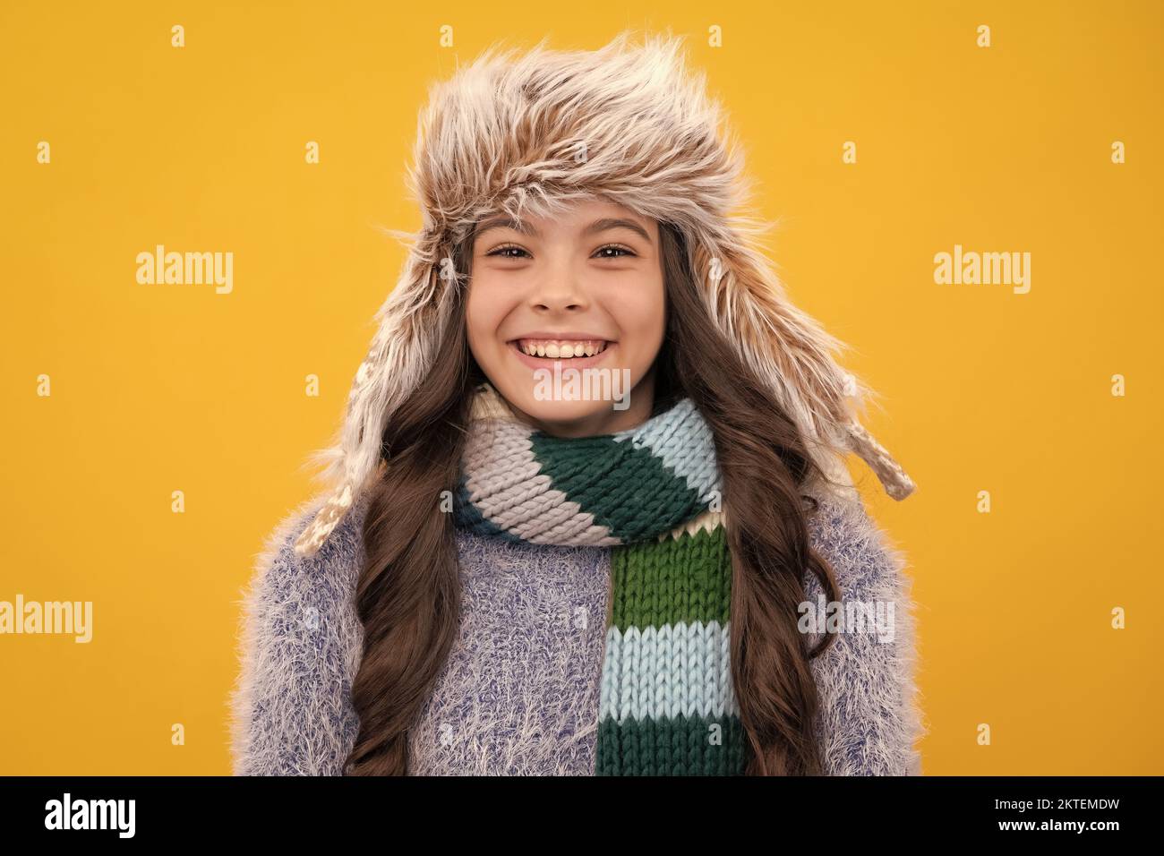 Winter hat. Cold season concept. Winter fashion accessory for children ...