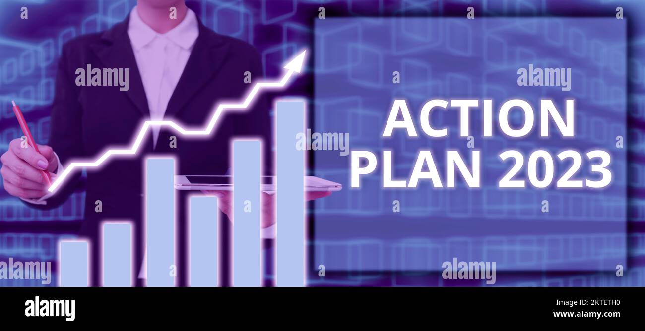 Sign displaying Action Plan 2023, Conceptual photo to do list contain ... Sign displaying Action Plan 2023, Conceptual photo to do list contain ...