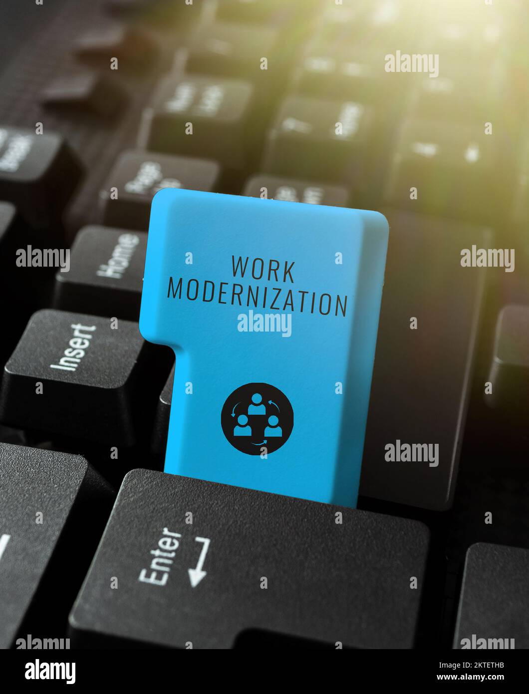 Handwriting text Work Modernization, Word Written on changing product ...
