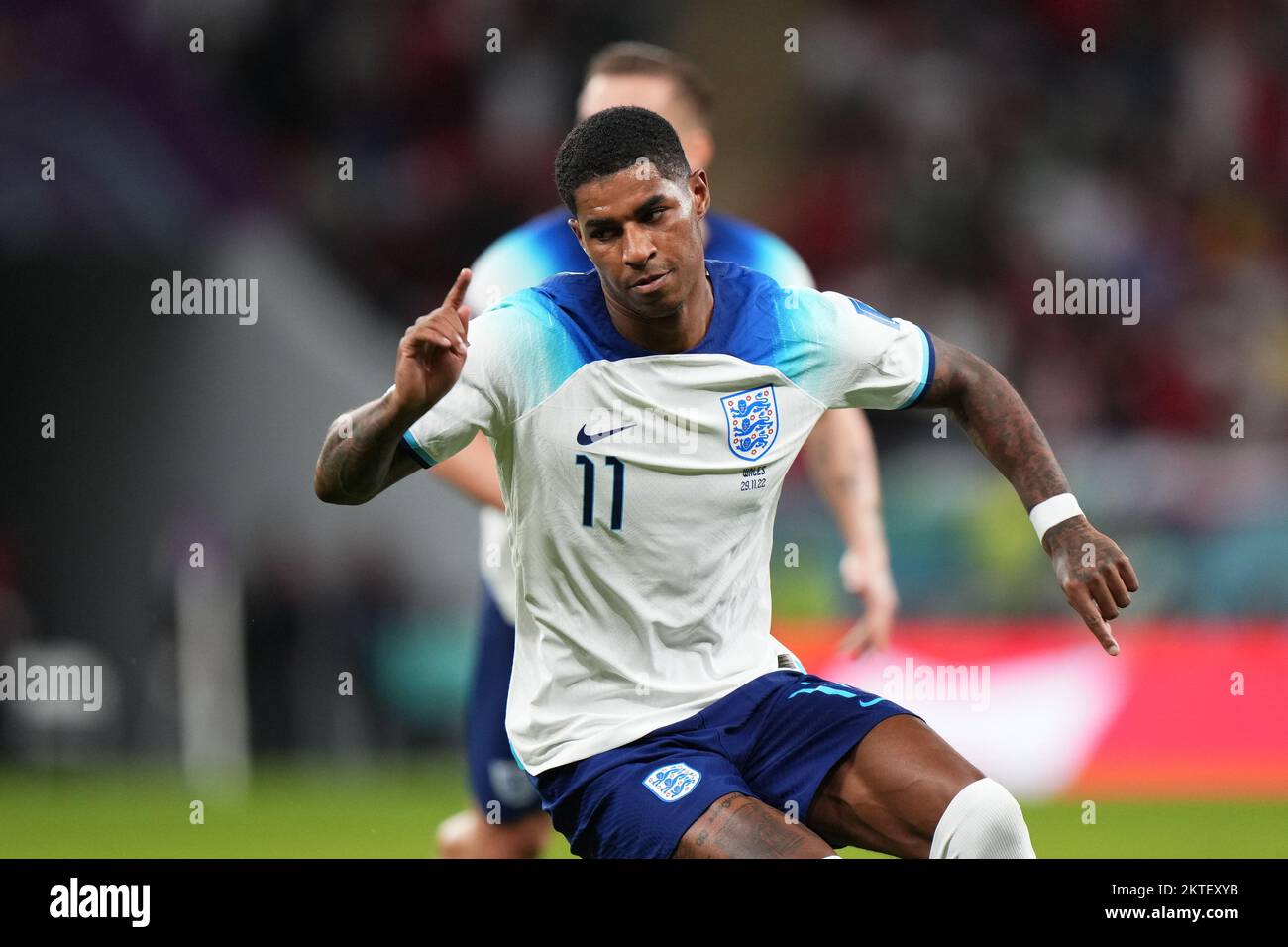 Marcus Rashford of England celebrates his goal during the FIFA World ...