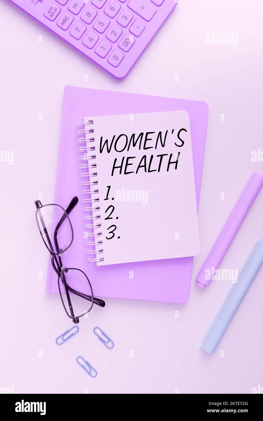 Text caption presenting Women's Health, Word Written on Women's ...
