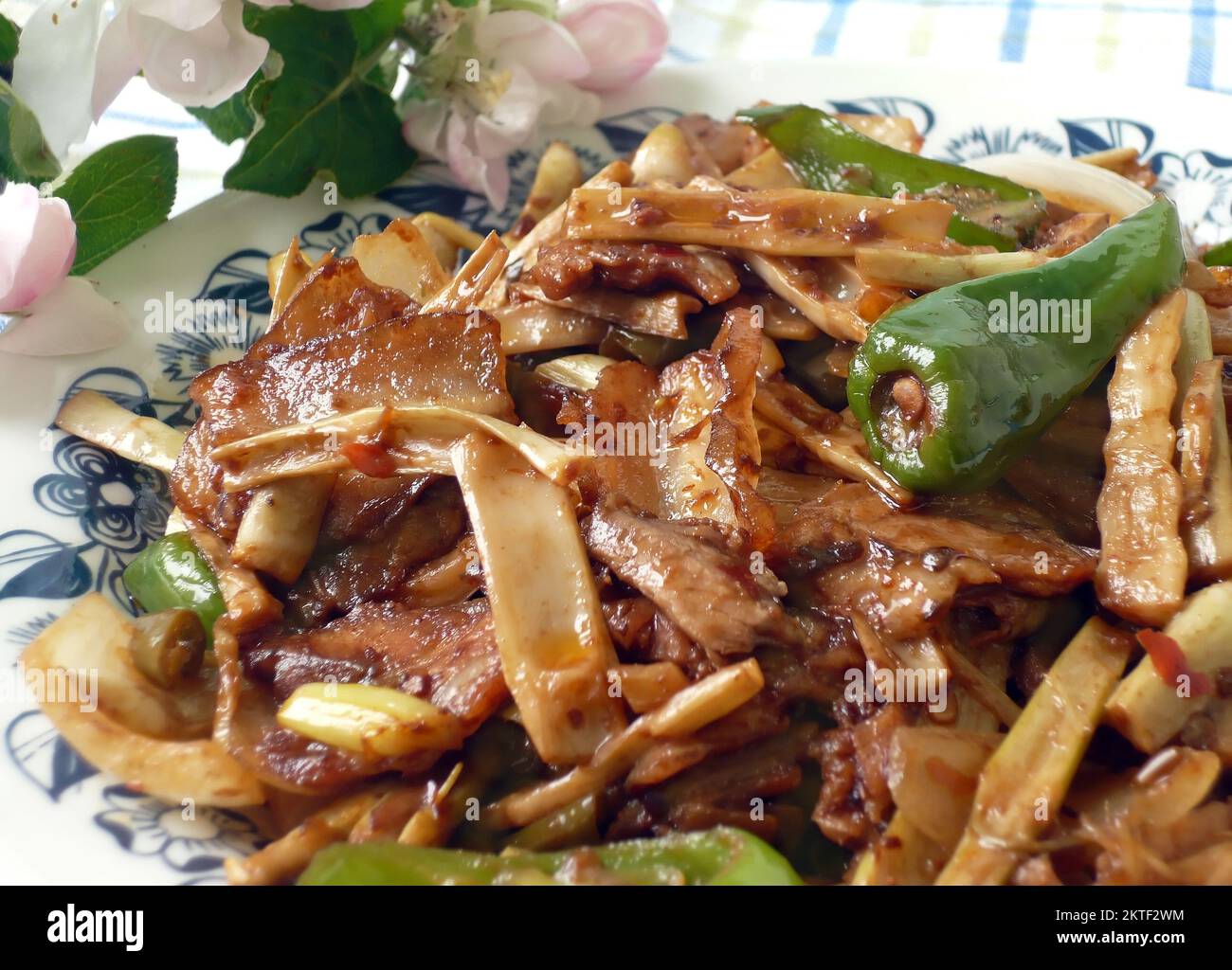 Double cooked pork slice hi-res stock photography and images - Alamy