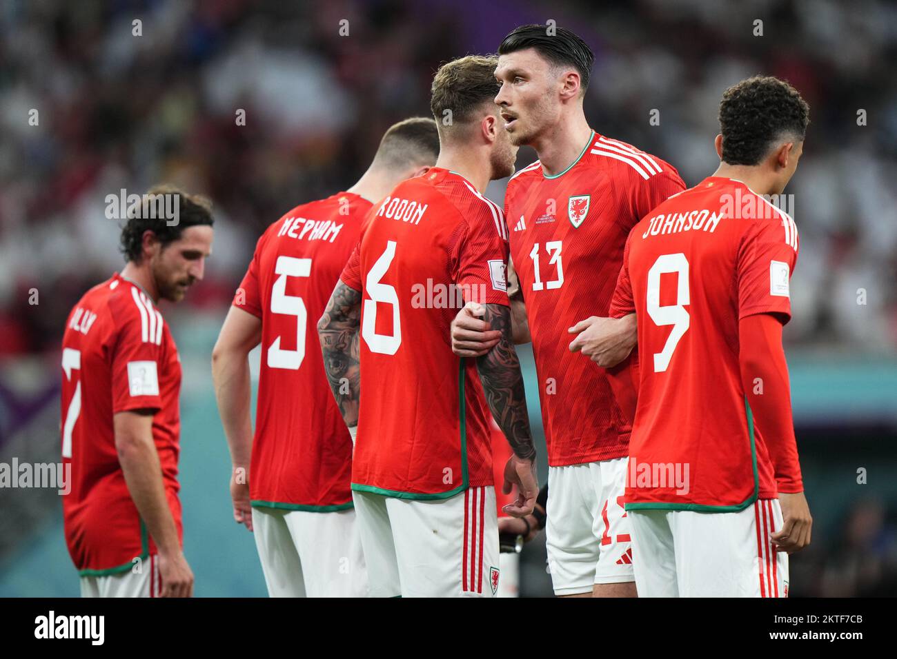 Rayan, Qatar. Nov 29, 2022. Kieffer Moore of Wales during the FIFA ...