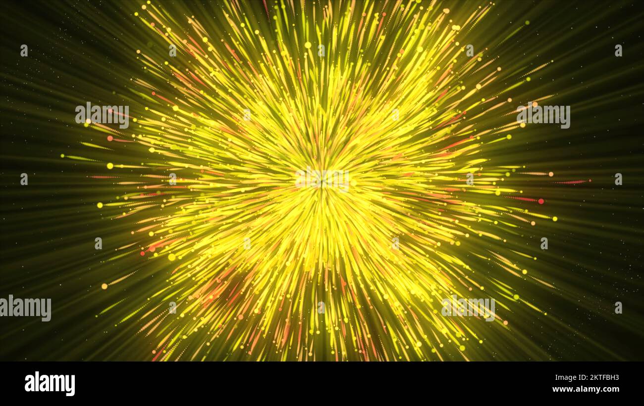 Collapsing energy flow. Motion. Bright lines of energy flow disappear ...