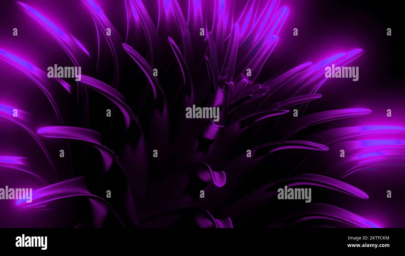 Opening 3d flower. Design. Abstract 3d flower moves and opens. Sharp 3d ...