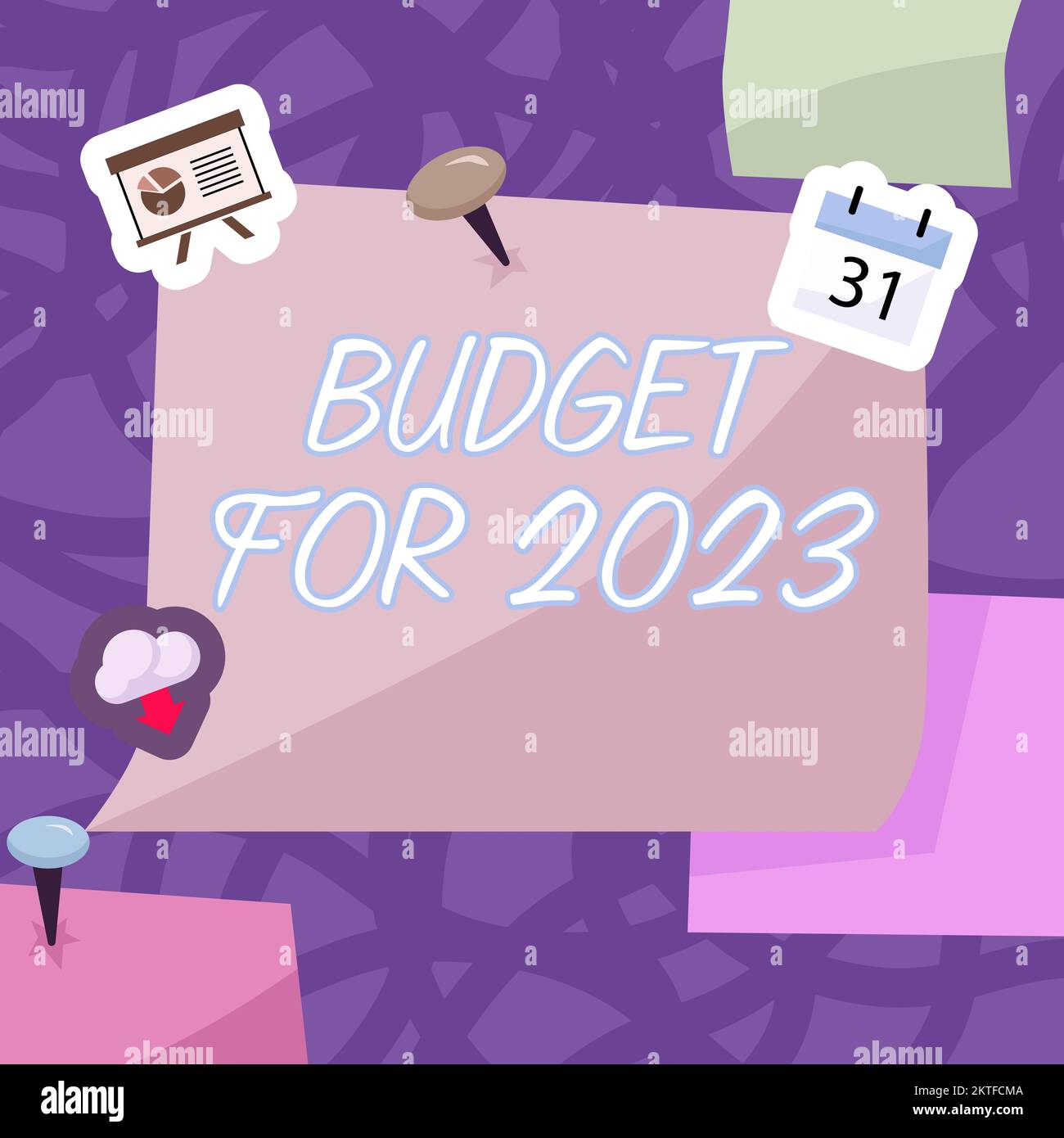 Conceptual display Budget For 2023, Word for An written estimates of ...