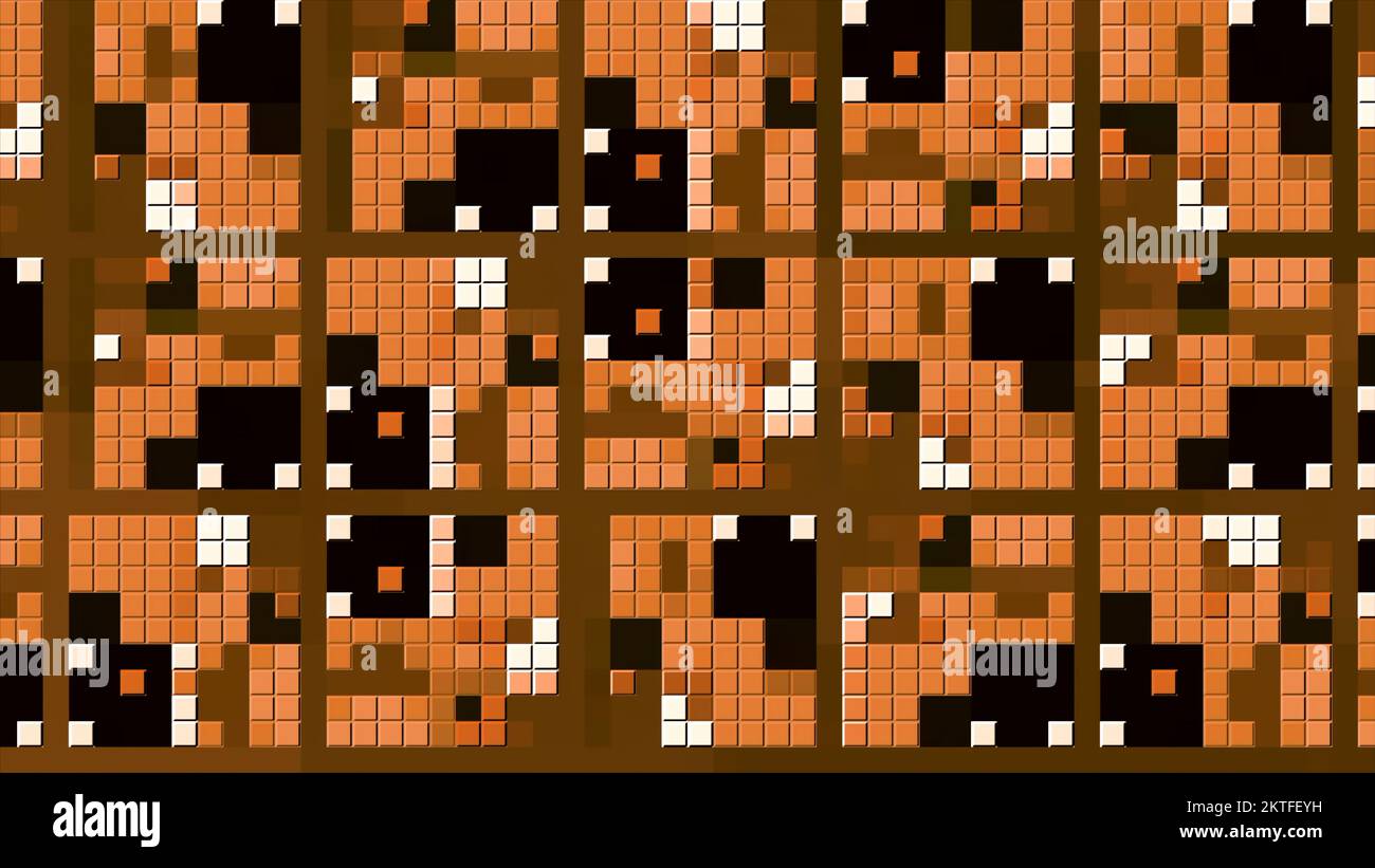 Moving geometric pattern with pixels in retro style. Motion. Stylish ...