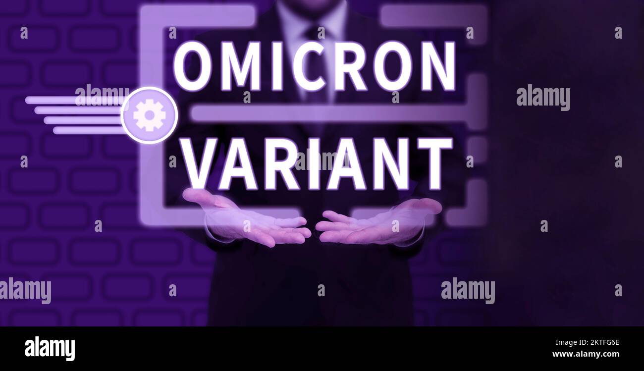 Inspiration showing sign Omicron Variant, Internet Concept mild to ...