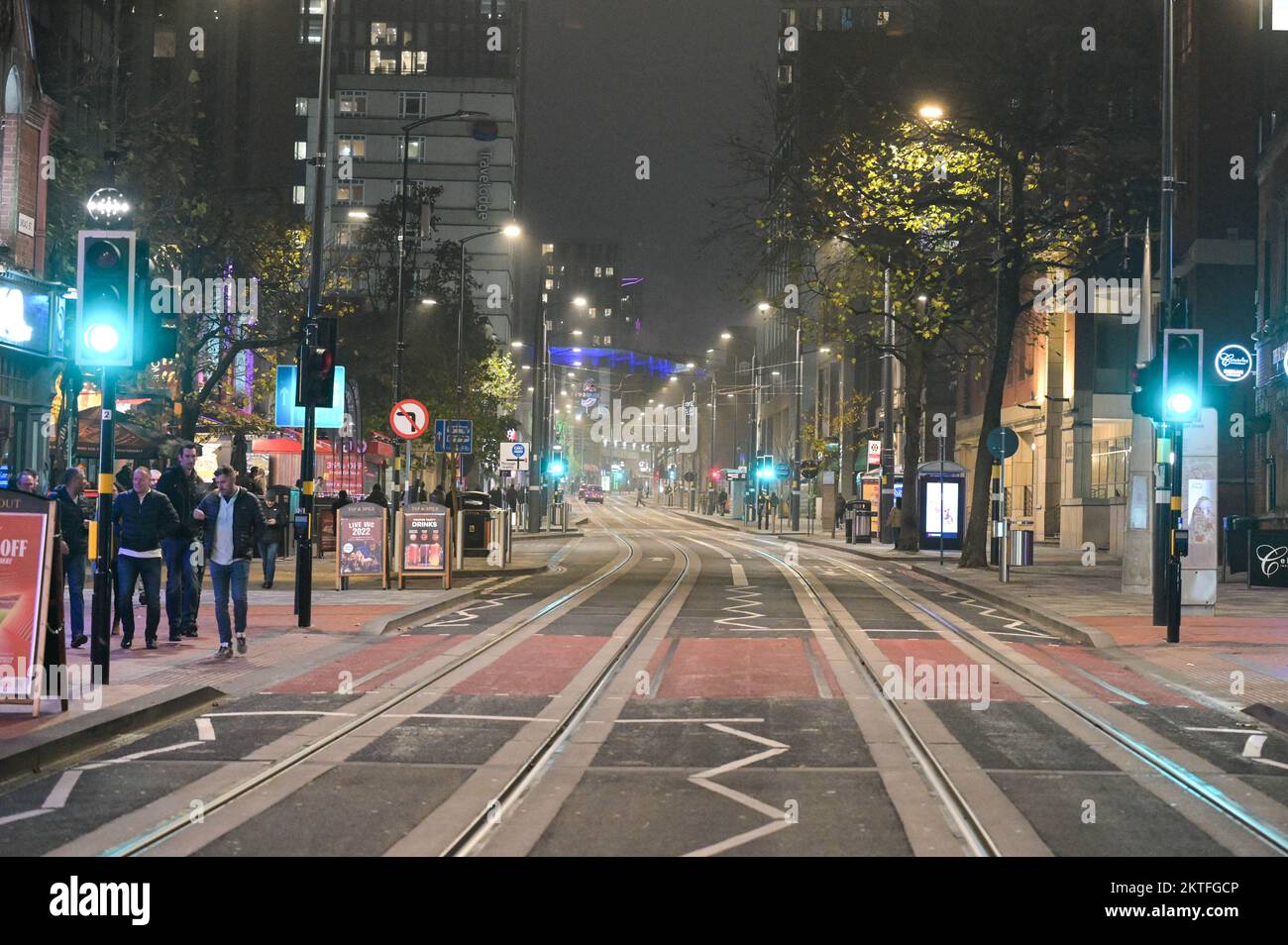 Broad Street, Birmingham, November 29th 2022 - Birmingham's usually ...