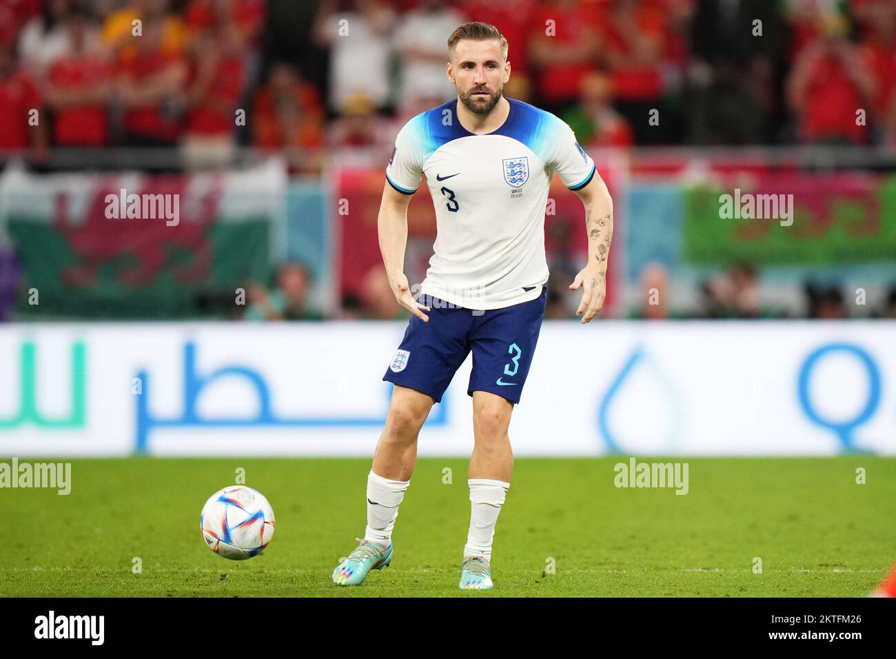 Rayan, Qatar. Nov 29, 2022. Luke Shaw of England during the FIFA World ...