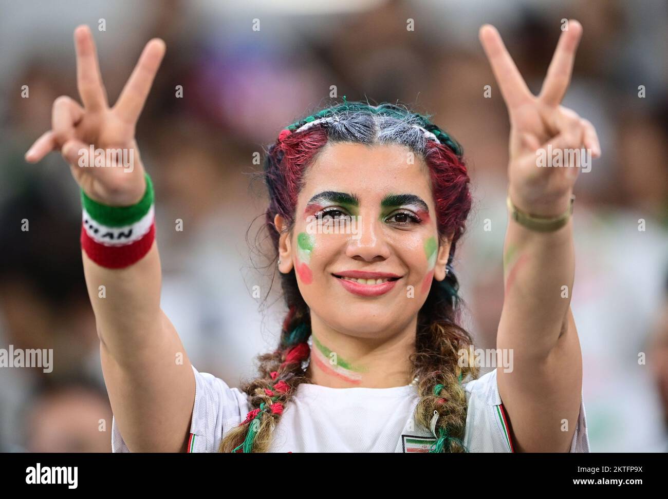 Doha, Katar. 29th Nov, 2022. Fan IranDoha, 29.11.2022, FIFA Fussball WM ...
