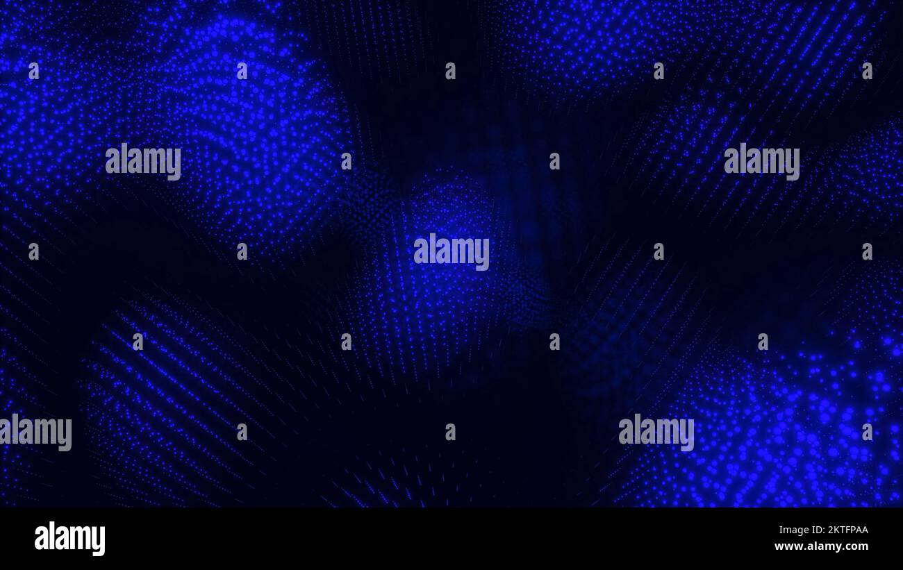 Background with moving wave bursts of luminous particles. Design ...
