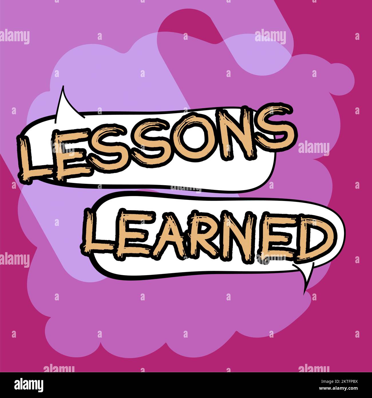 Text sign showing Lessons Learned, Business idea Promote share and use knowledge derived from ...