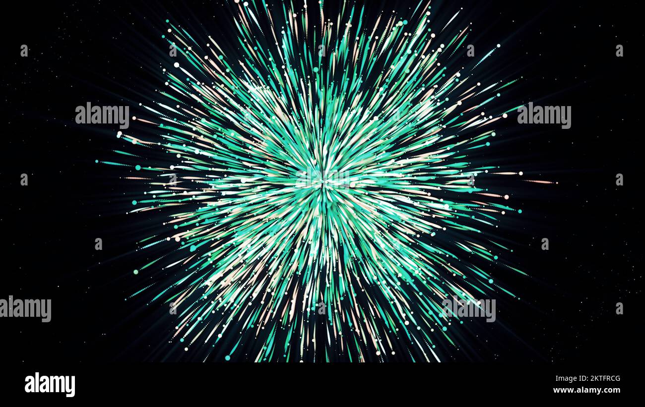 Colorful explosion of spiral stream in space. Motion. Cosmic explosion ...