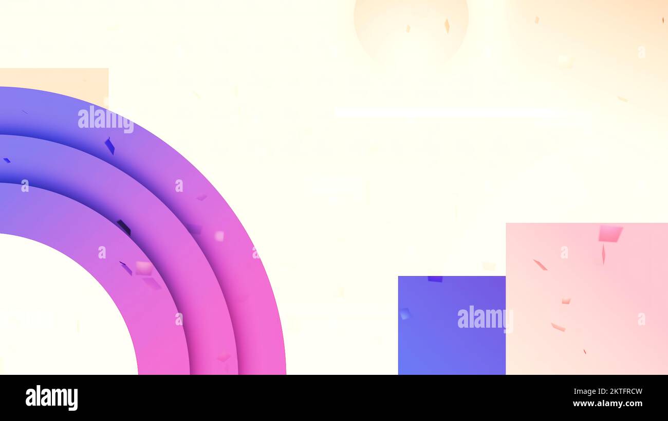 Screensaver with geometric shapes. Motion. Beautiful colorful figures ...