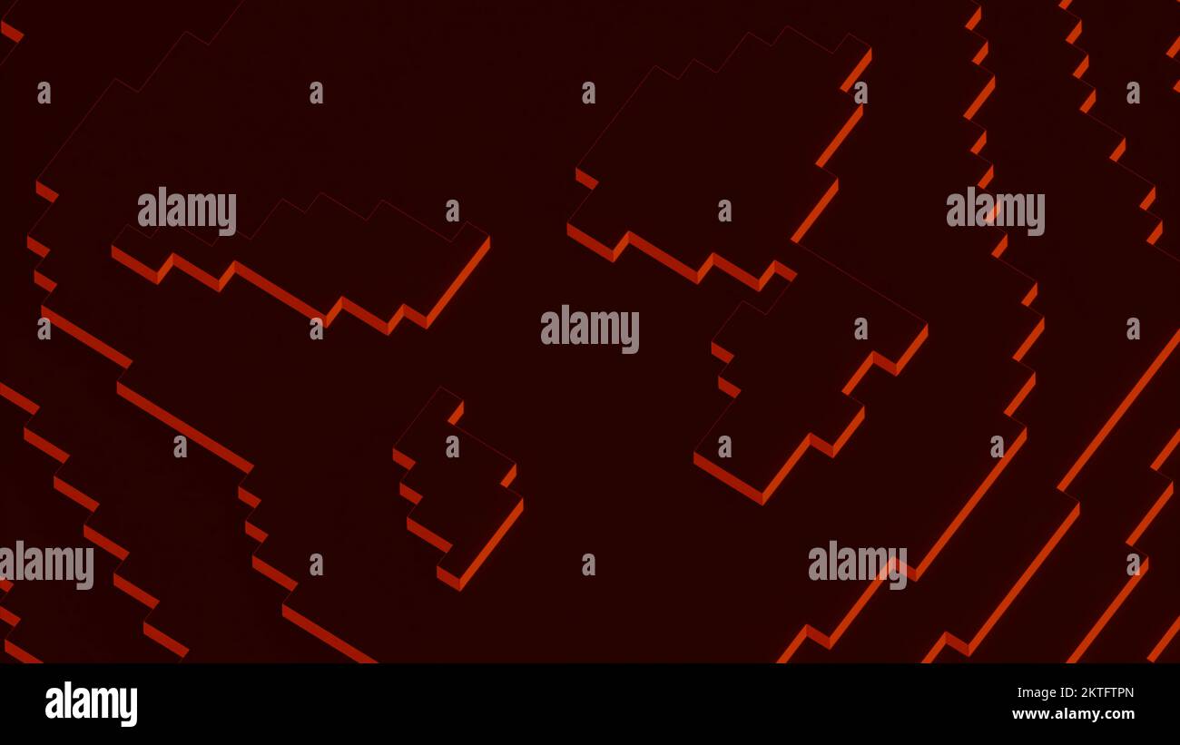 Abstract Green Visualization Of A Retro Tetris Game Design