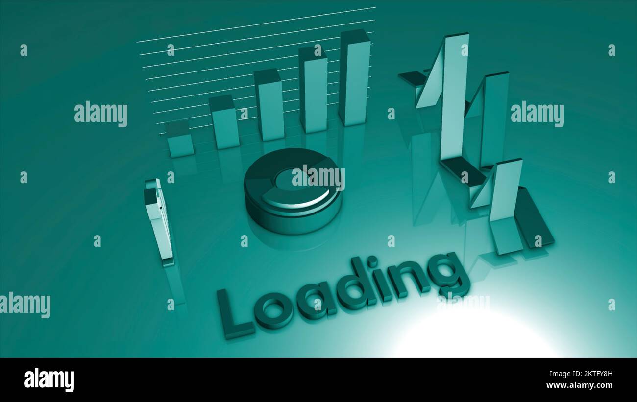 Moving 3d animation with loading model. Motion. Futuristic 3d model of ...